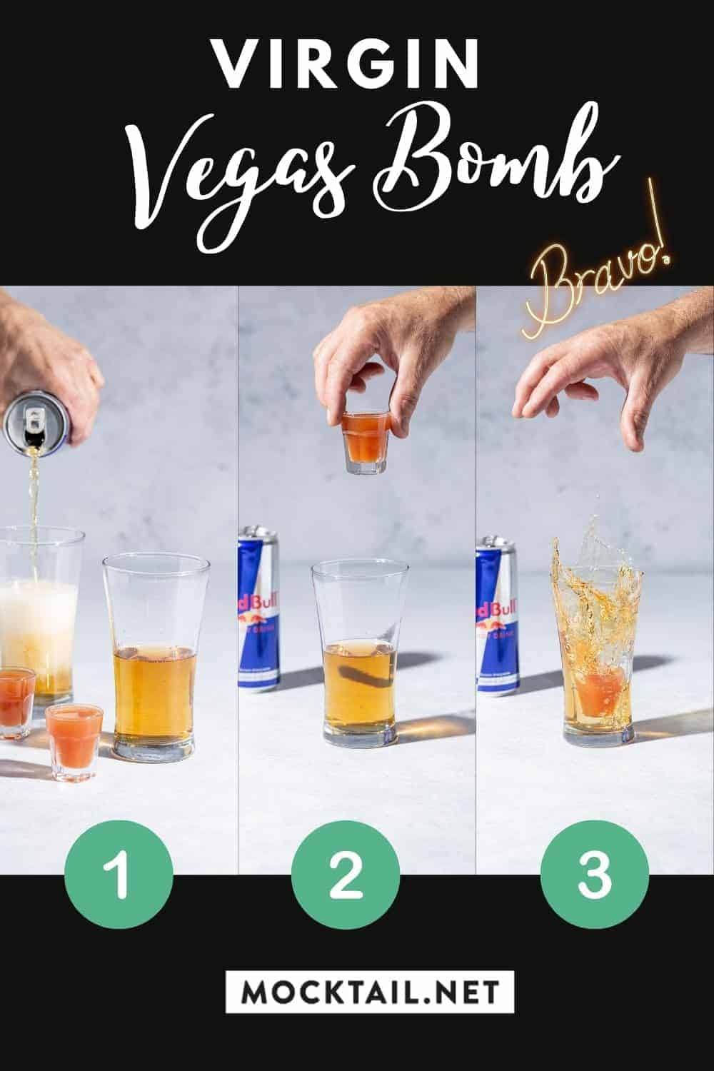 Virgin Vegas Bomb Shot Recipe - Mocktail.net