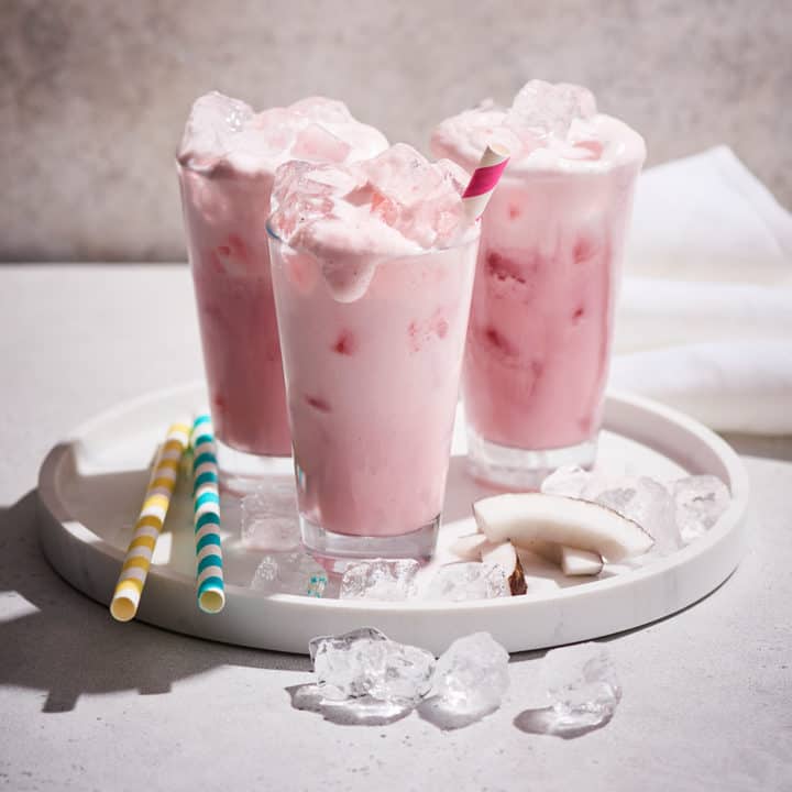 Pink Strawberry Coconut Refresher - Mocktail.net