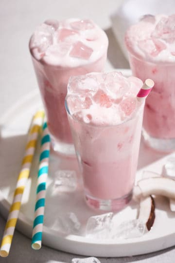 Pink Strawberry Coconut Refresher - Mocktail.net